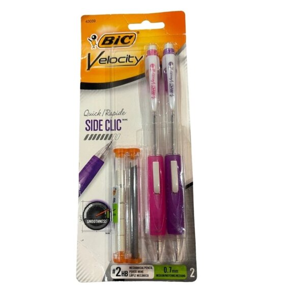 Art | Bic Velocity Side Chic Mechanical Pencils Refills 7mm 2 Hb 2pk ...